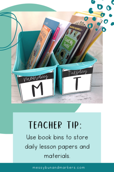 7 of the Best Bins for Classroom Organization - Messy Bun and Markers